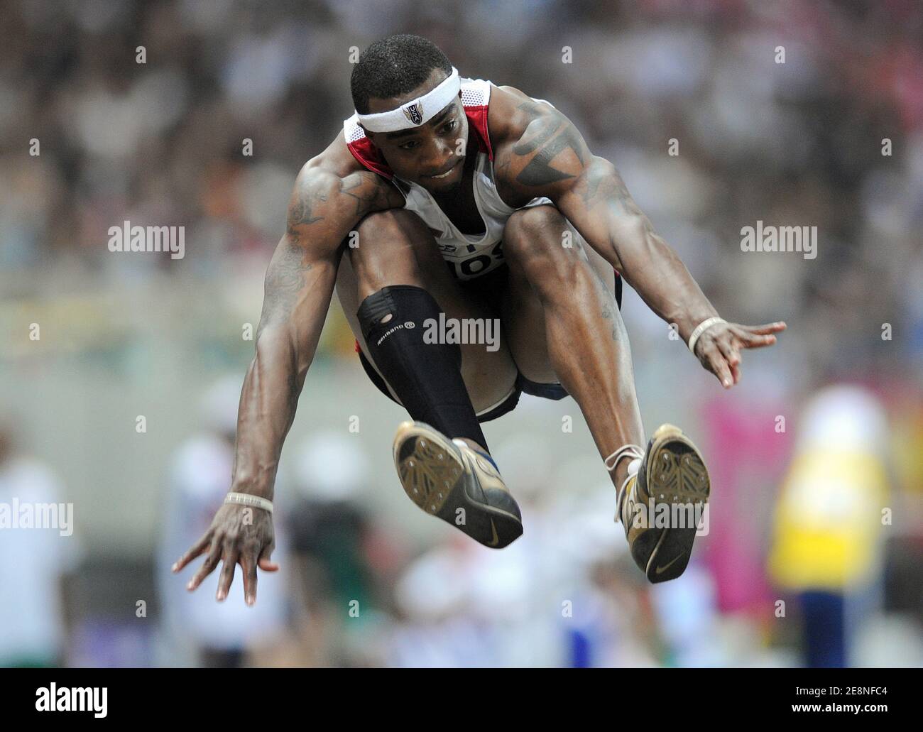USA' Walter Davis wins the bronze medal on men's triple jump during the ...