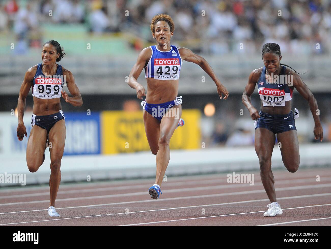 USA's Torri Edwards, France's Christine Arron compete and USA' Lauryn ...
