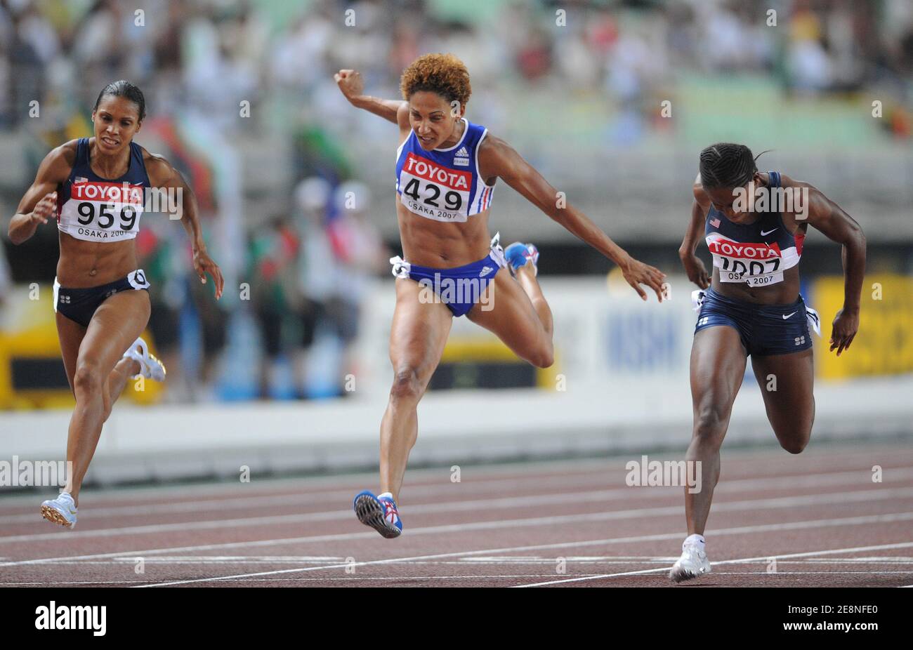 USA's Torri Edwards, France's Christine Arron compete and USA' Lauryn ...