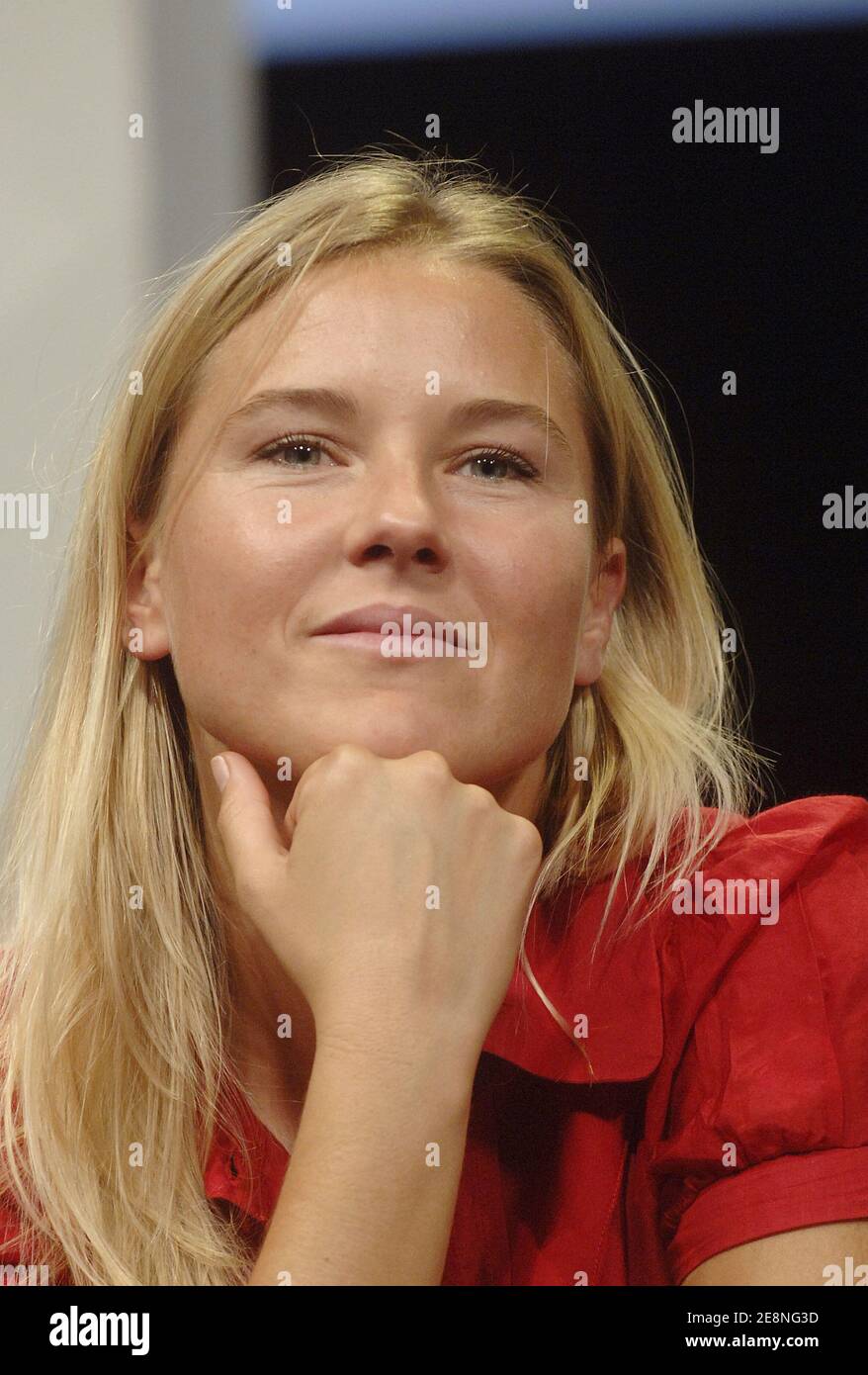 Tv presenter Stephanie Renouvin attends the annual press conference of ...