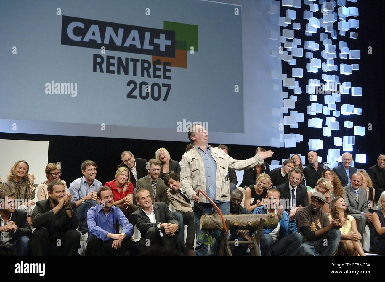 Tv Presenters attend the annual press conference of French TV channel ...