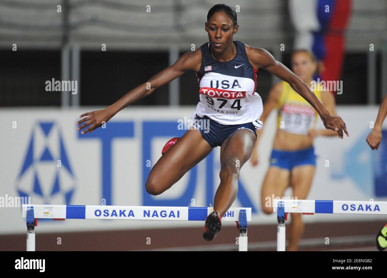 Sheena Johnson of the U.S. competes during the 11th IAAF World ...