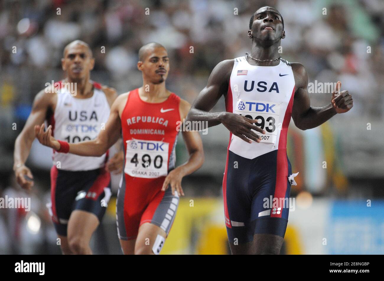 USA' Kerron Clement wins the gold medal on men's 400 meters hurdles ...
