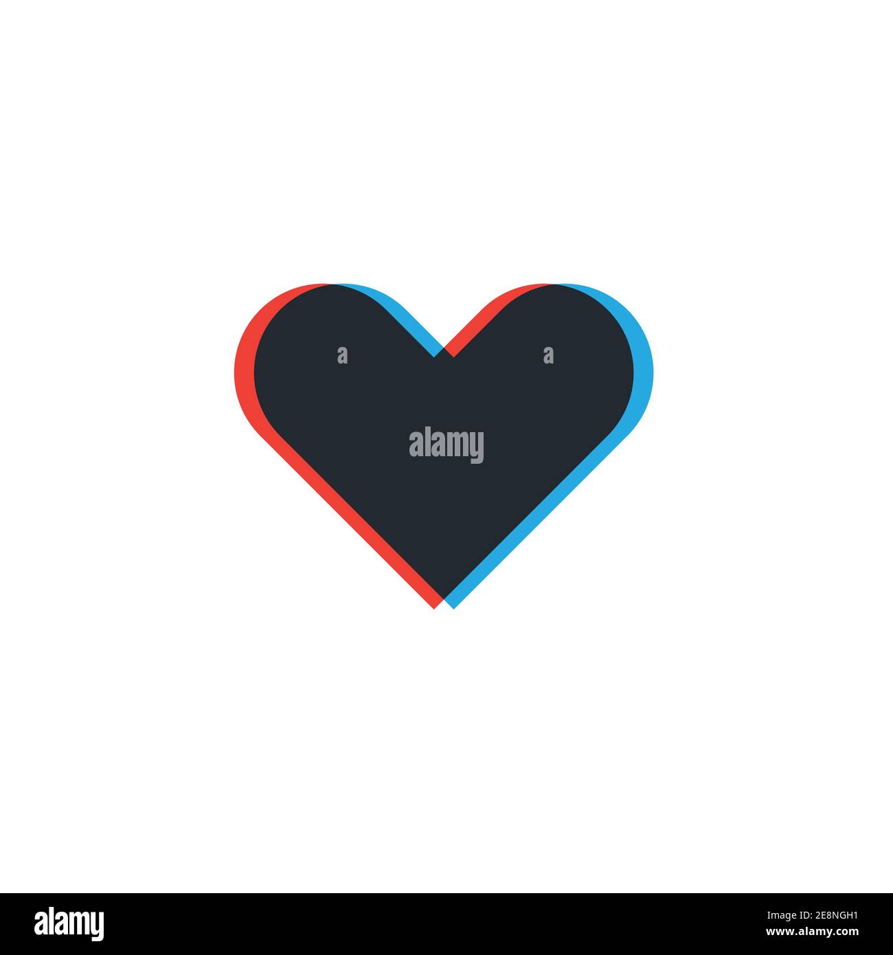 Heart Icon Vector. Color shift heart symbol. Perfect Love symbol ...