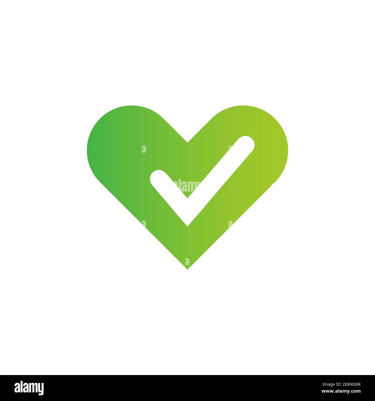 Check heart logo - red tick mark and love symbol. Marriage agency ...