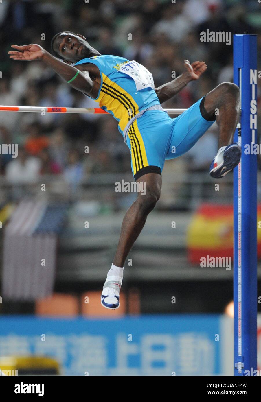 Bahamas' Donald Thomas wins the gold medal on men's high jump during ...