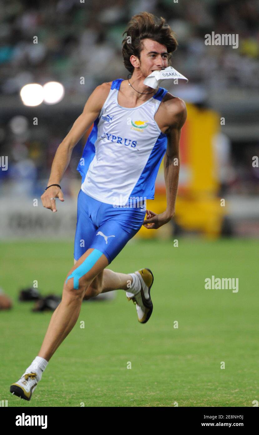 Cyprus' Kyriakos Ioannou wins the bronze medal on men's high jump ...