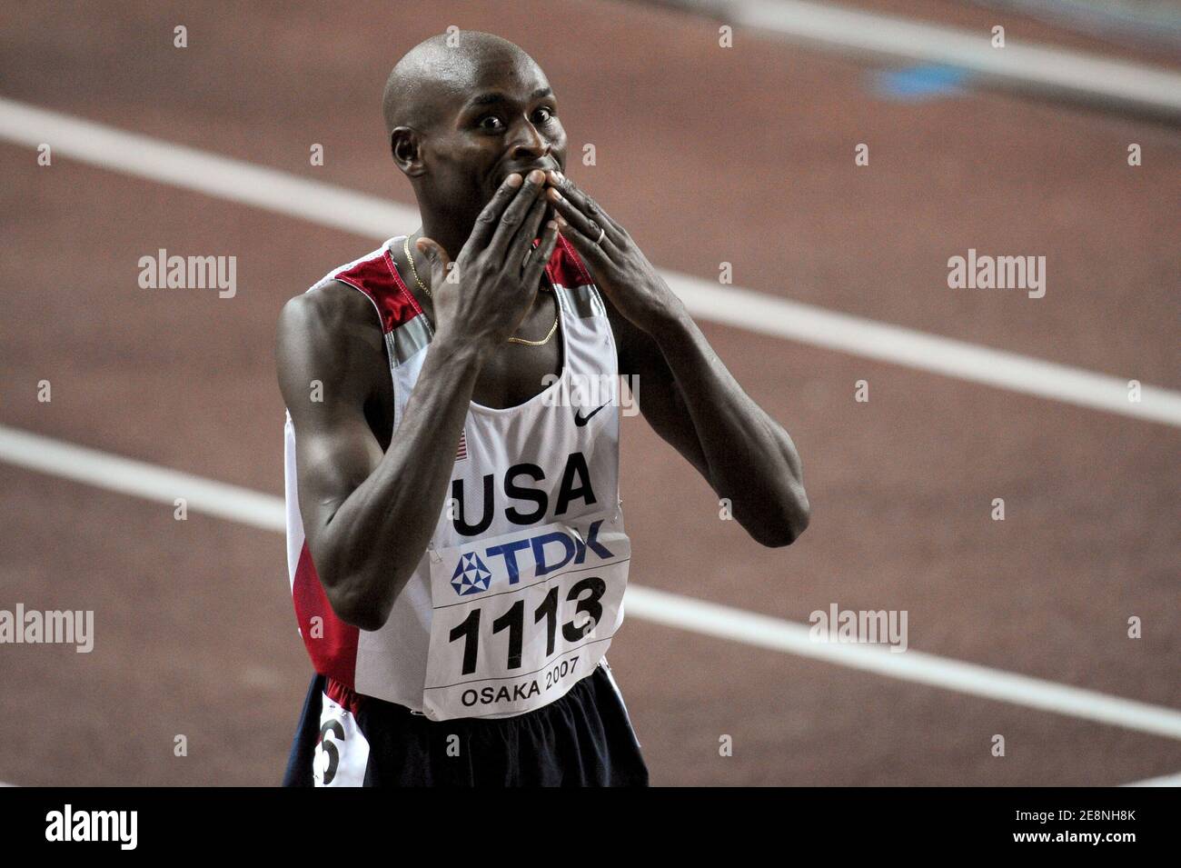 USA'ss Bernard Lagat performes on men's 1500 meters final during the 11 ...