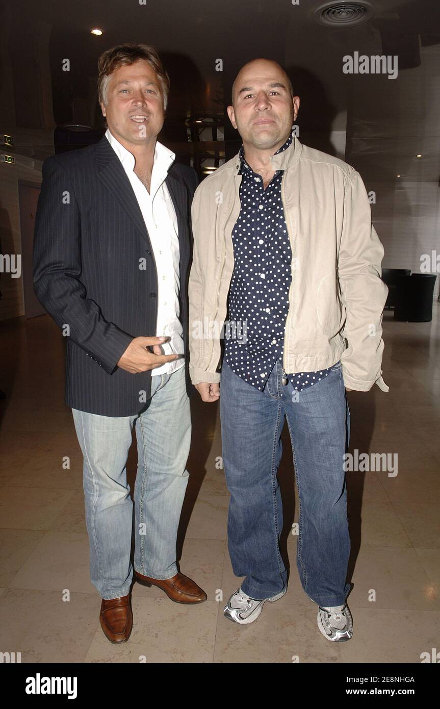 Radio presenters Denis Charvet and Vincent Moscato attends the annual ...