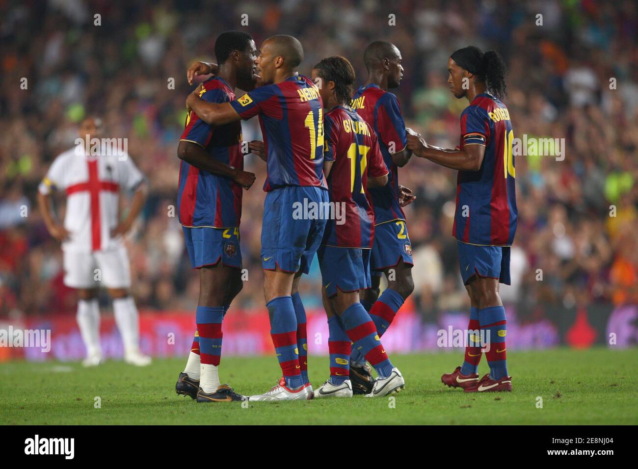 FC Barcelona's Toure Yaya, Thierry Henry, Giovani Dos Santos, Eric ...