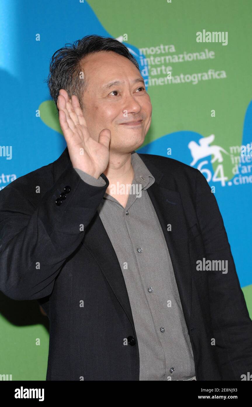 Director Ang Lee poses for pictures during the photocall for 'Lust ...