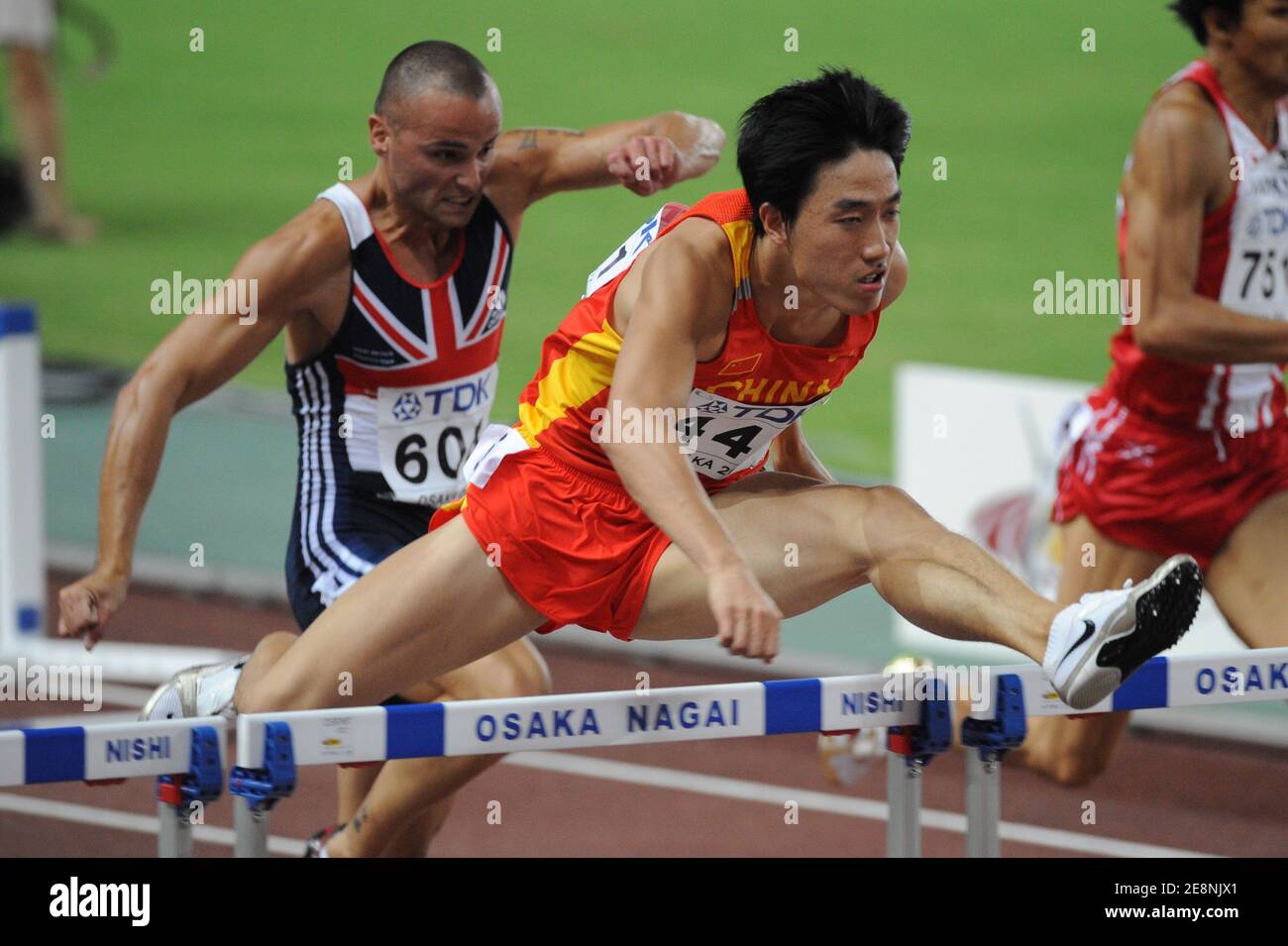 China's Xiang Liu competes on men's 110 meters hurdles semi final ...