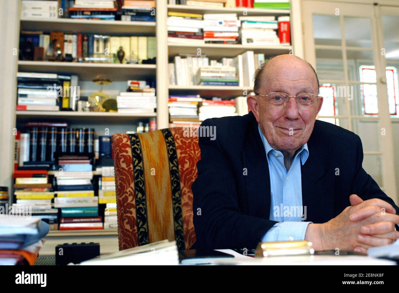 French author Jacques Duquesne poses during a private photo shoot in ...