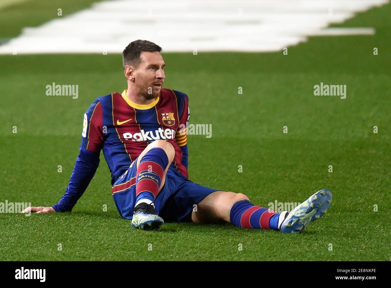 Lionel Messi of FC Barcelona during the La Liga match between FC Barcelona played at Camp Nou ...