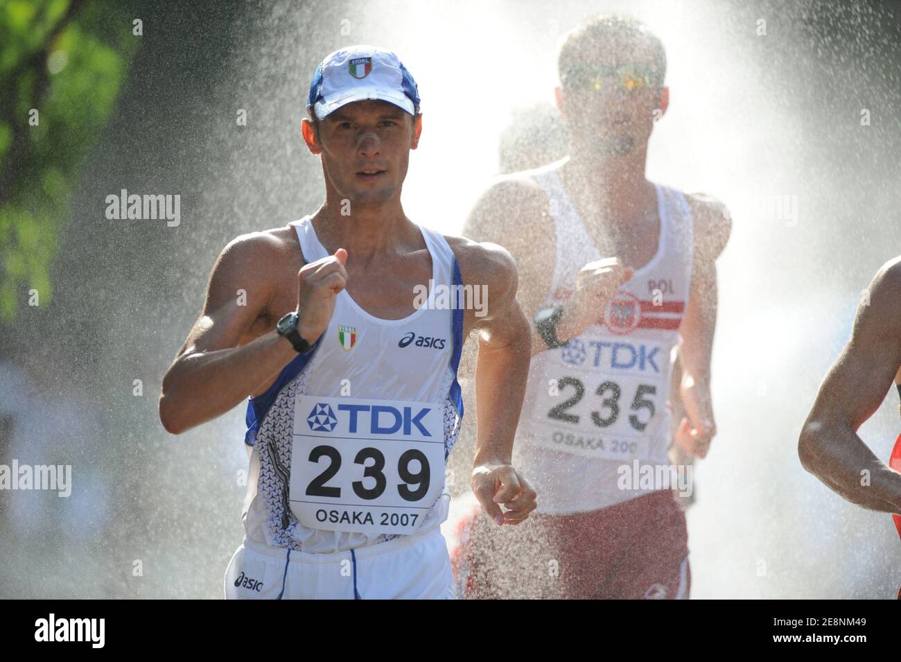 Italy's Diego Cafagna competes on men's 50 kilometers race walk final ...