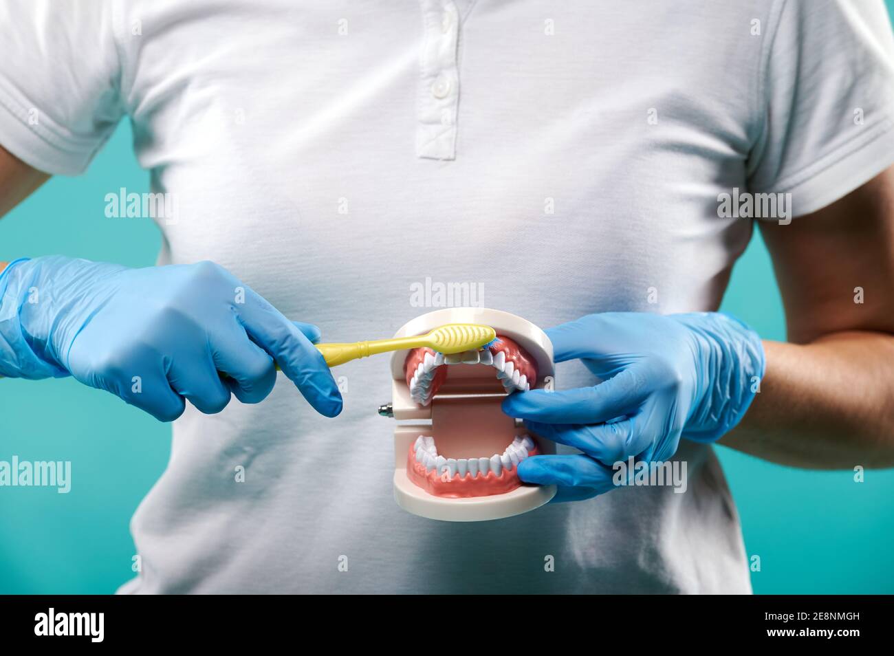 Dental cast blue tooth brush hi-res stock photography and images - Alamy