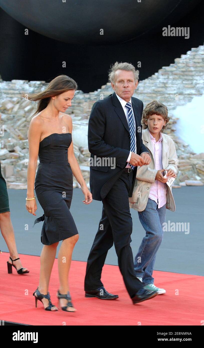 French news anchorman Patrick Poivre d'Arvor, his girlfriend Agathe ...