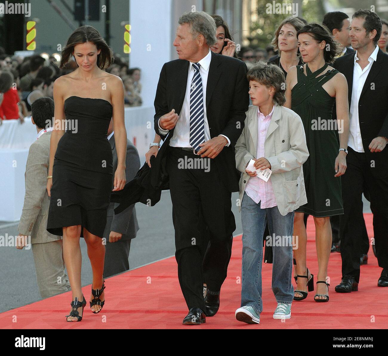 French news anchorman Patrick Poivre d'Arvor, his girlfriend Agathe ...