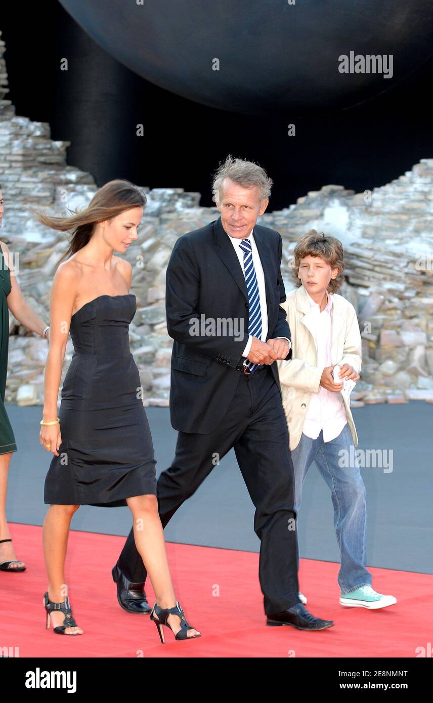 French news anchorman Patrick Poivre d'Arvor, his girlfriend Agathe ...