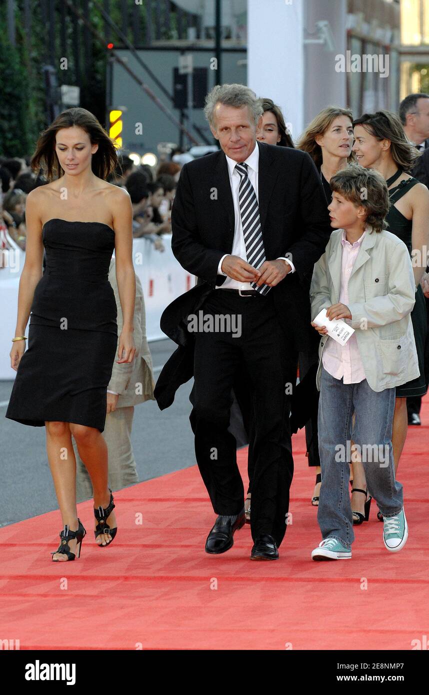French news anchorman Patrick Poivre d'Arvor, his girlfriend Agathe ...