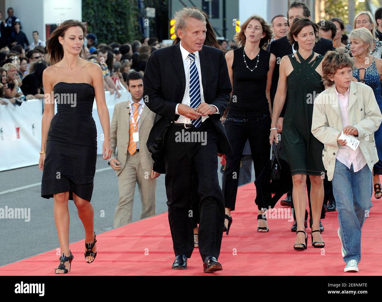 French news anchorman Patrick Poivre d'Arvor, his girlfriend Agathe ...