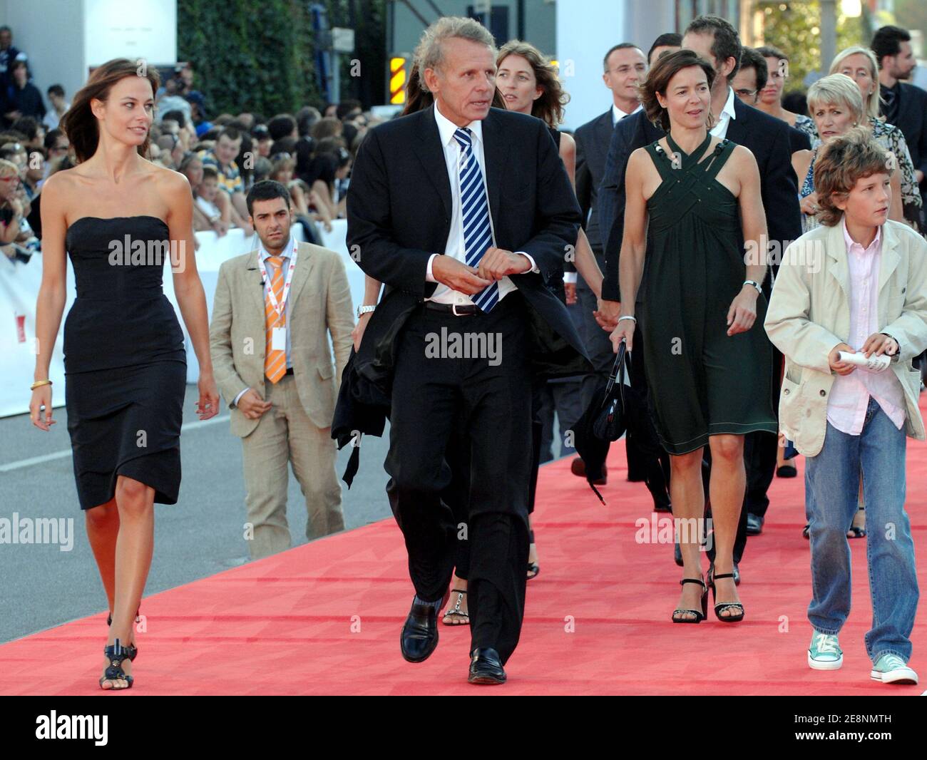 French news anchorman Patrick Poivre d'Arvor, his girlfriend Agathe ...