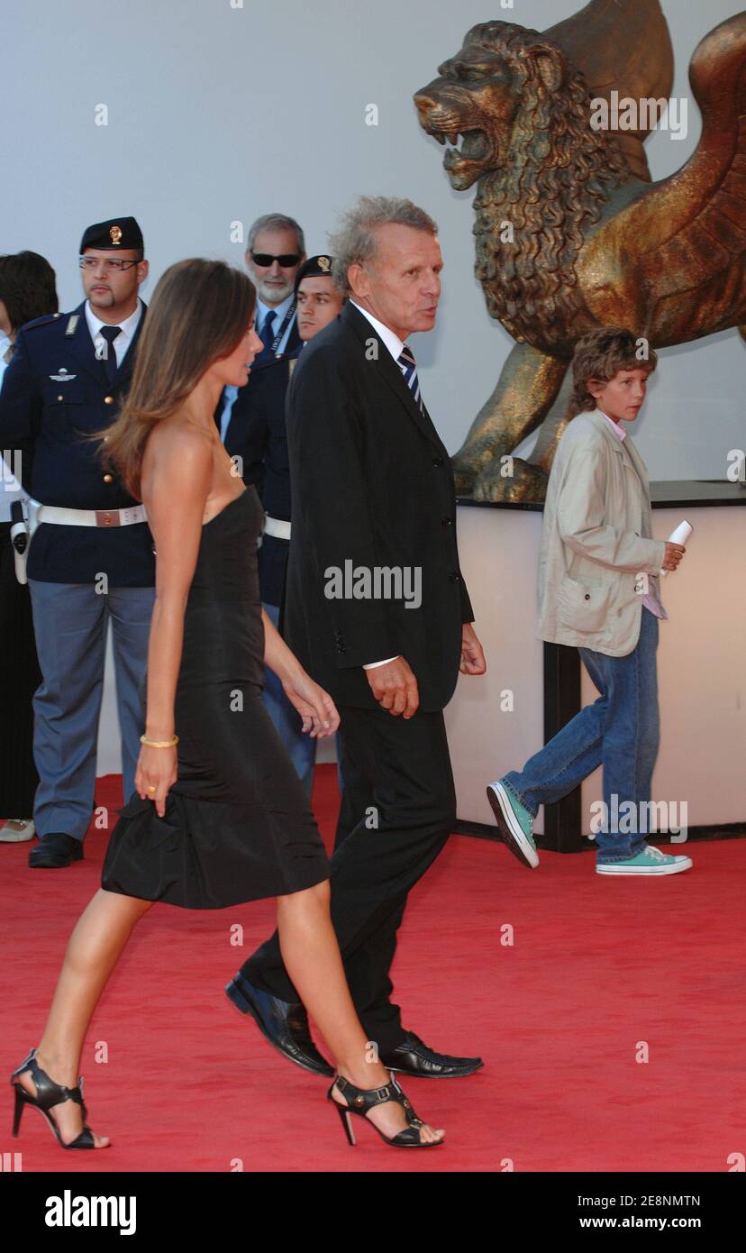 French news anchorman Patrick Poivre d'Arvor, his girlfriend Agathe ...