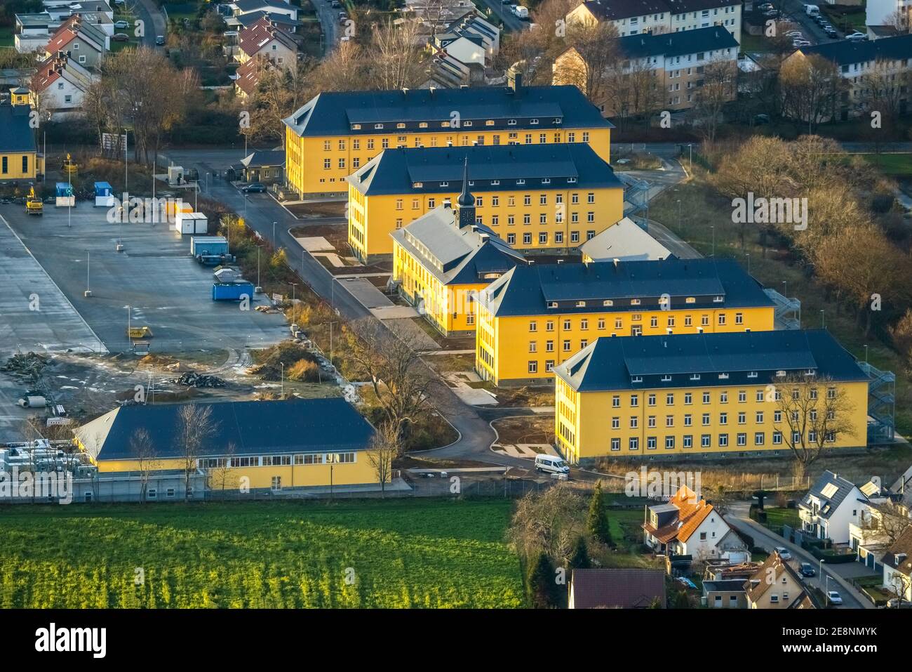 Aerial photograph, construction area former Kanaal van Wessem barracks ...