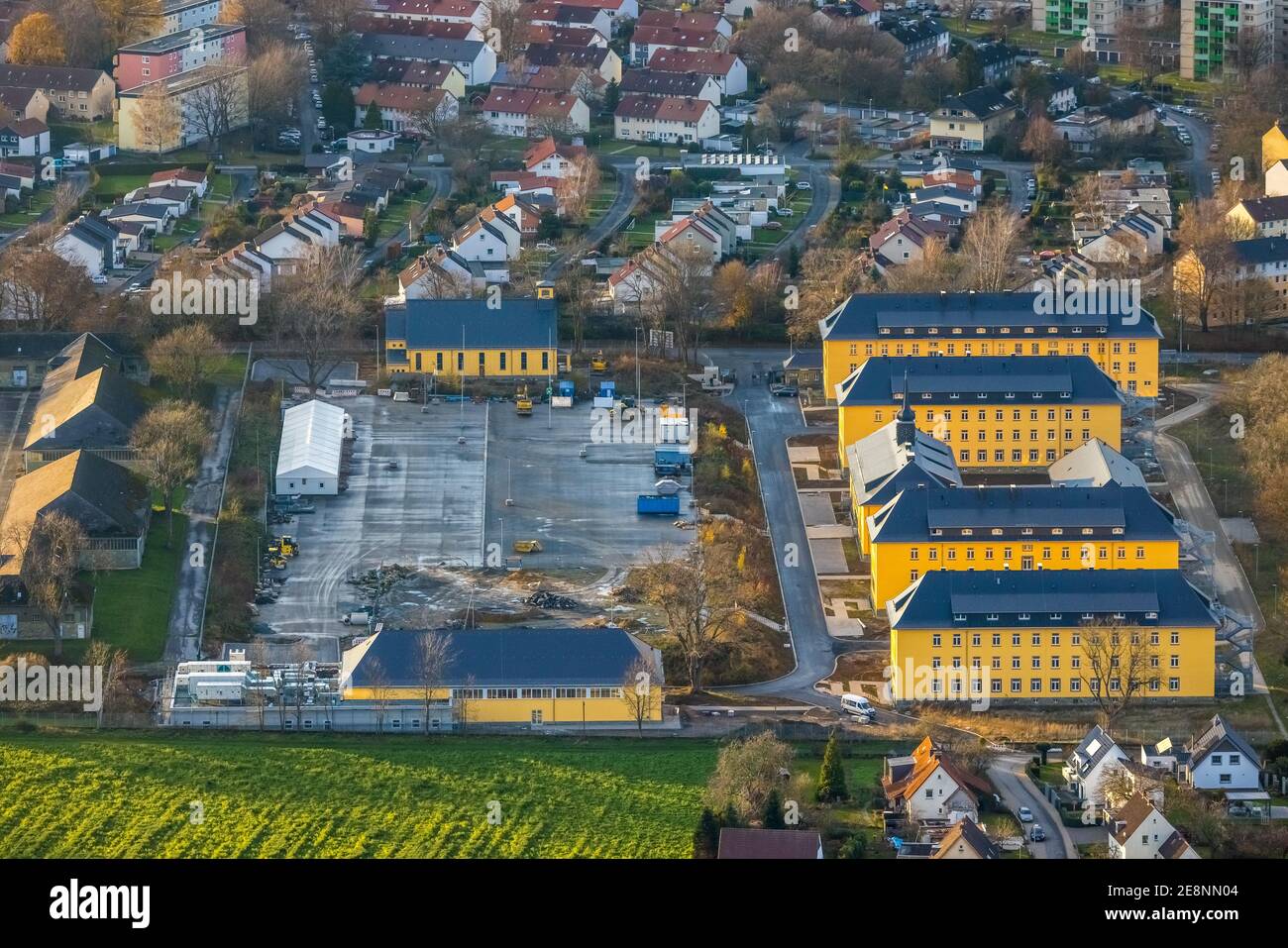 Aerial photograph, construction area former Kanaal van Wessem barracks ...