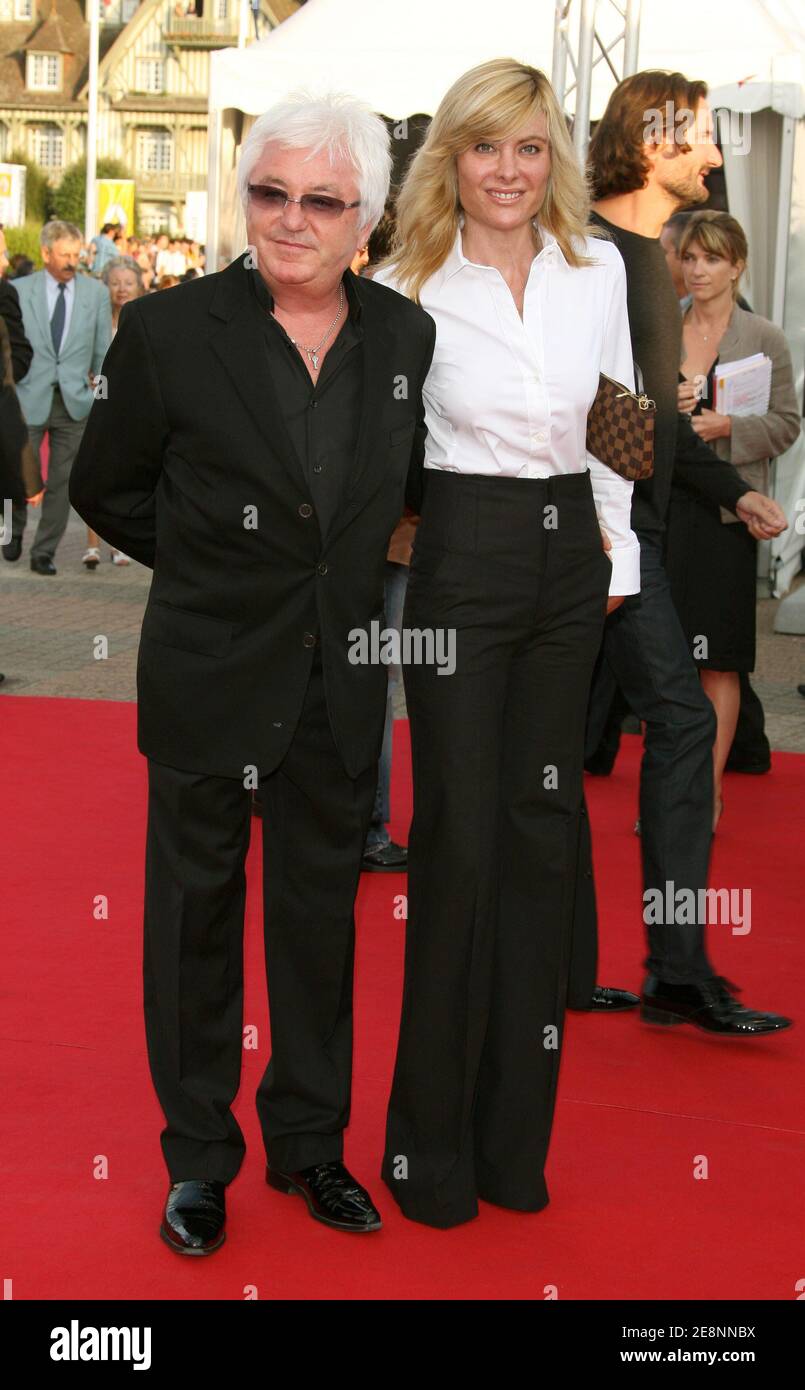 French musician Cerrone and his wife arrive to Deauville International ...