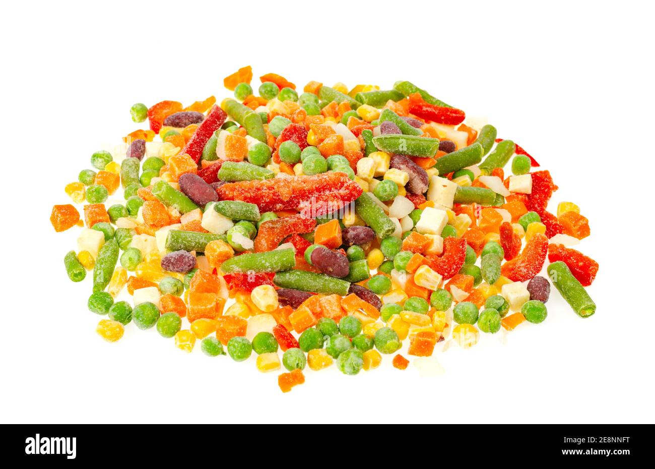 Mix of brightly chopped frozen vegetables. Healthy eating. Photo Stock ...