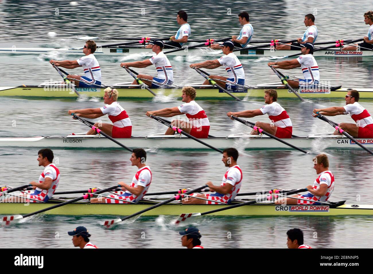 Illustration at the Rowing World Championships in Munich, Germany on ...