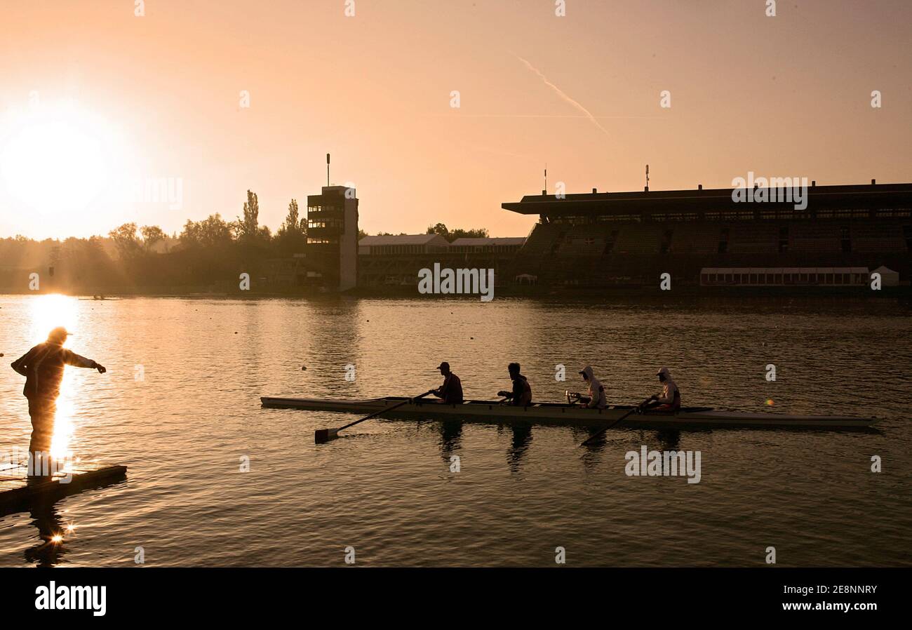 Illustration at the Rowing World Championships in Munich, Germany on ...