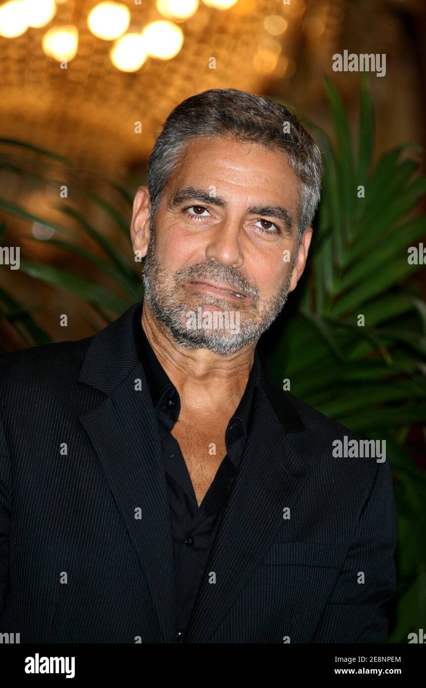 US actor George Clooney is awarded as Knight in the order of Arts and ...