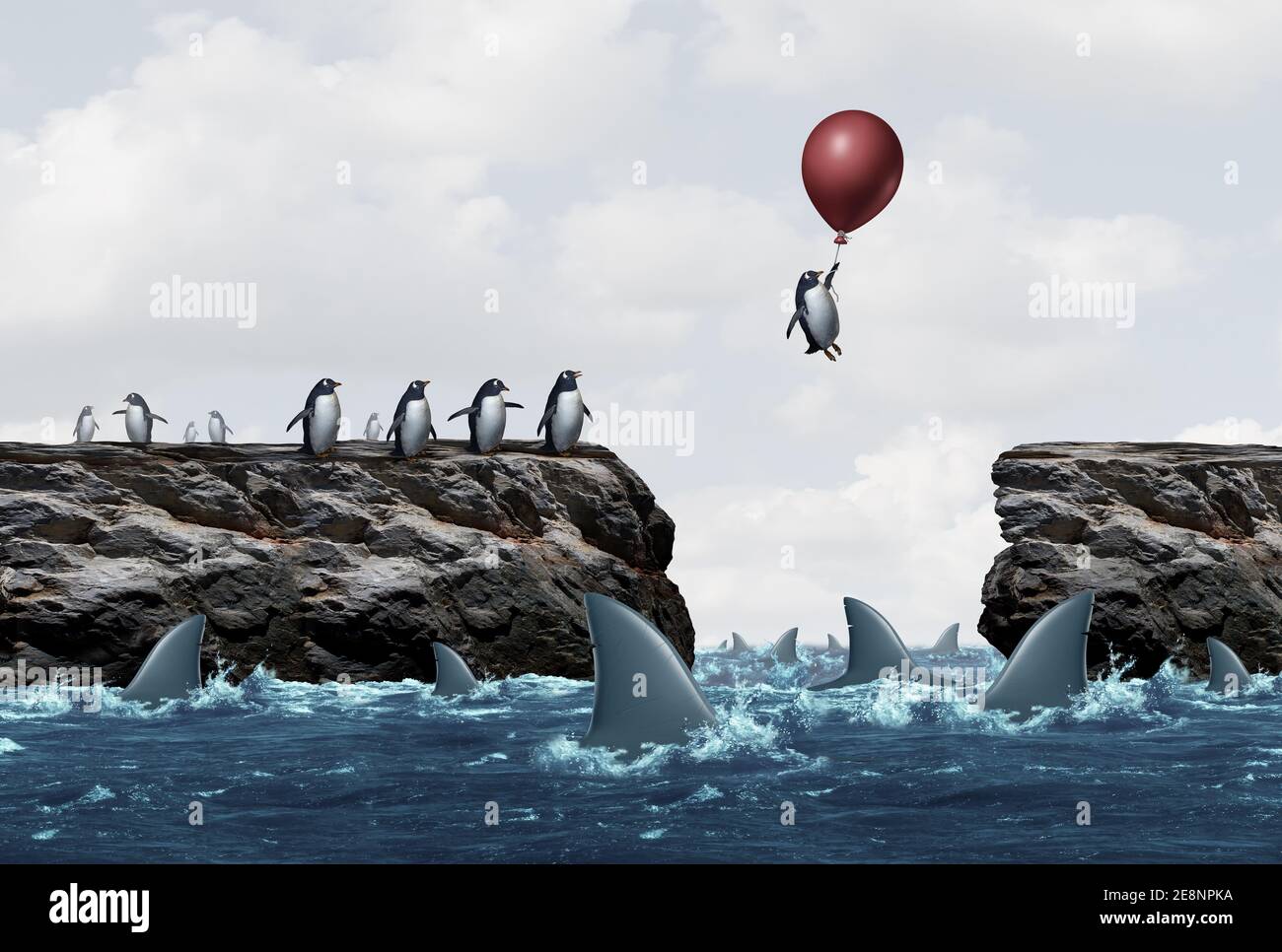 Concept of business solutions from risk of challenging market ...