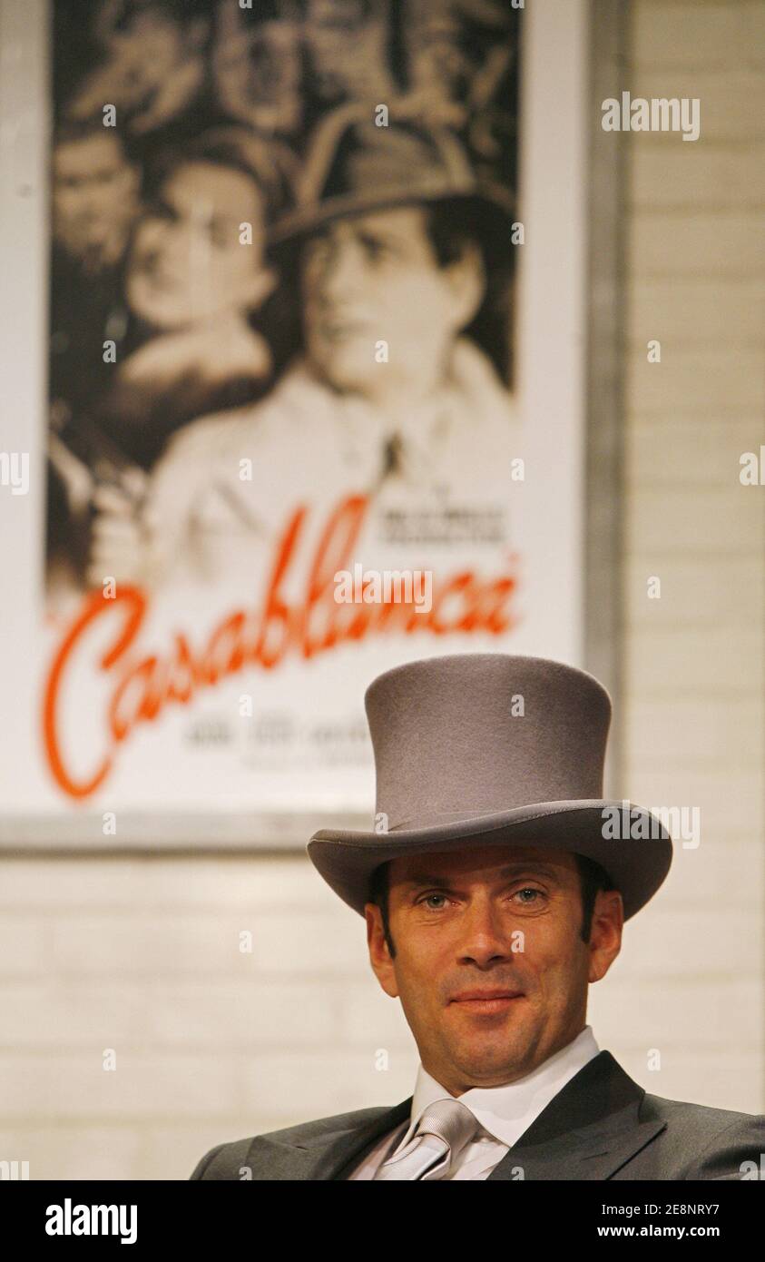 French actor Christian Vadim on stage for the run-through of 'Le jeu 2 ...