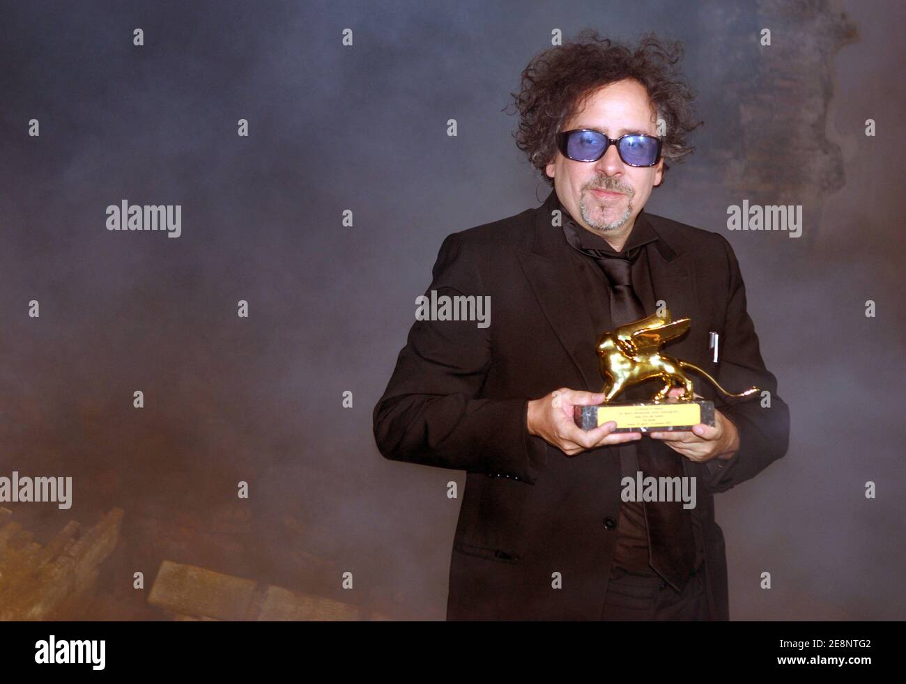 British director Tim Burton poses with his Golden Lion For Lifetime ...