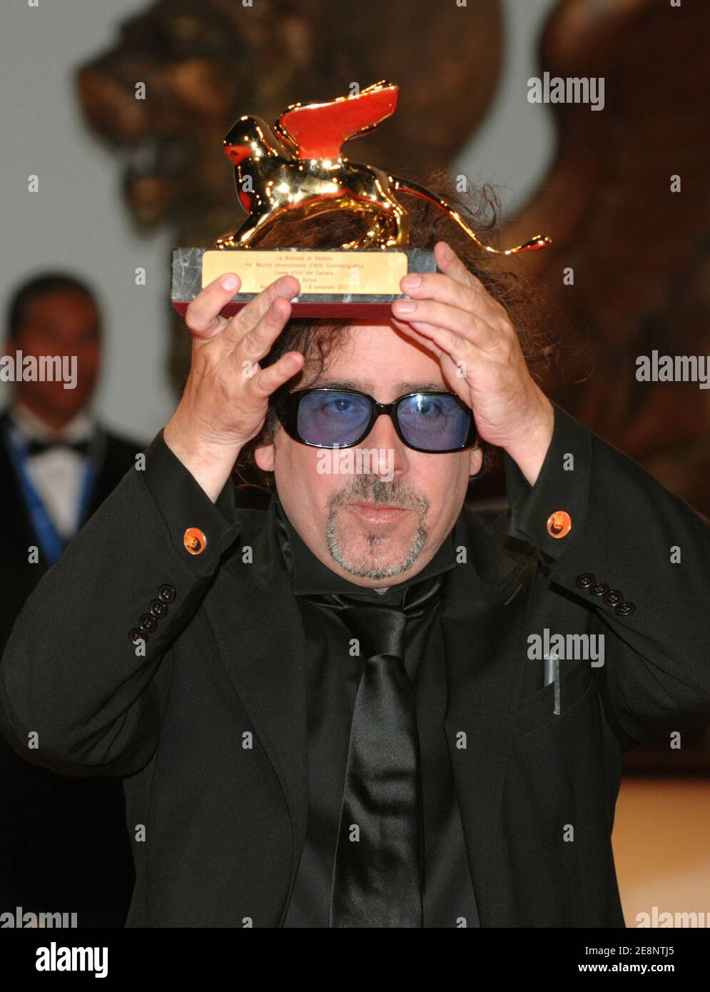 British director Tim Burton poses with his Golden Lion For Lifetime ...