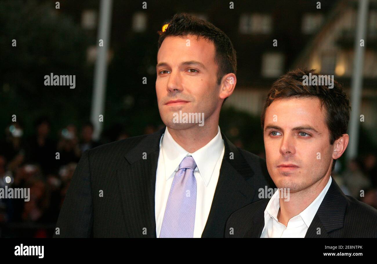 US actors Ben Affleck and his brother Casey Affleck arrive for the ...