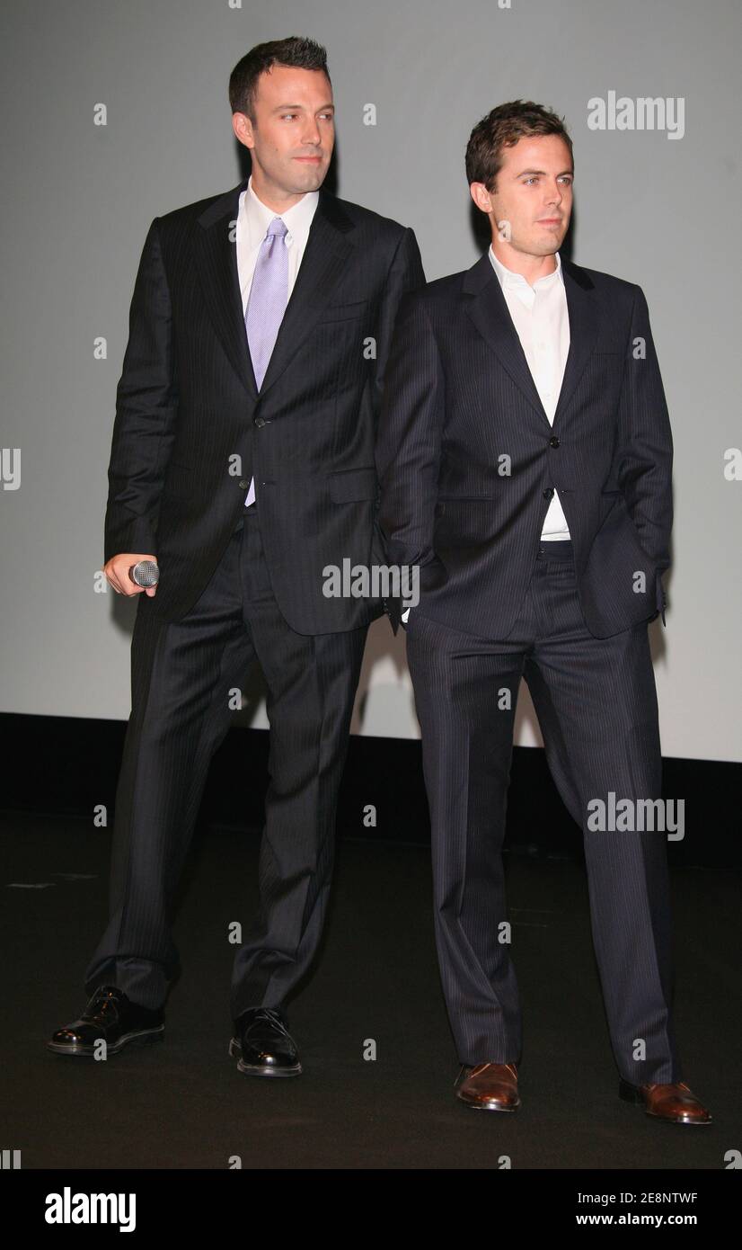 US actors Ben Affleck and his brother Casey Affleck arrive for the ...