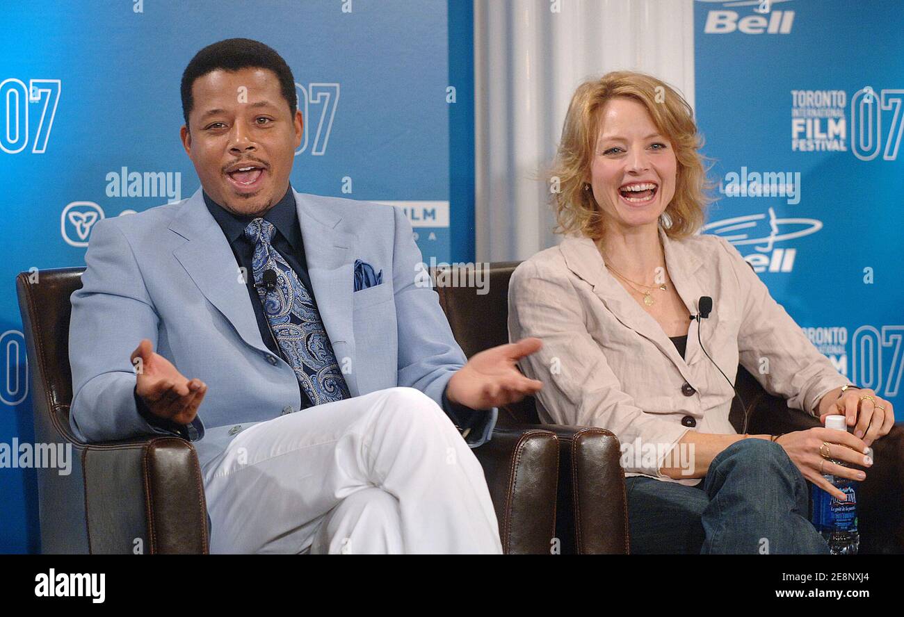 Actor Terrence Howard and actress Jodie Foster attend the 'The Brave ...
