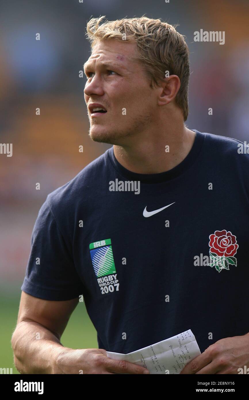 England's Josh Lewsey before the 2007 Rugby world cup match, England vs ...