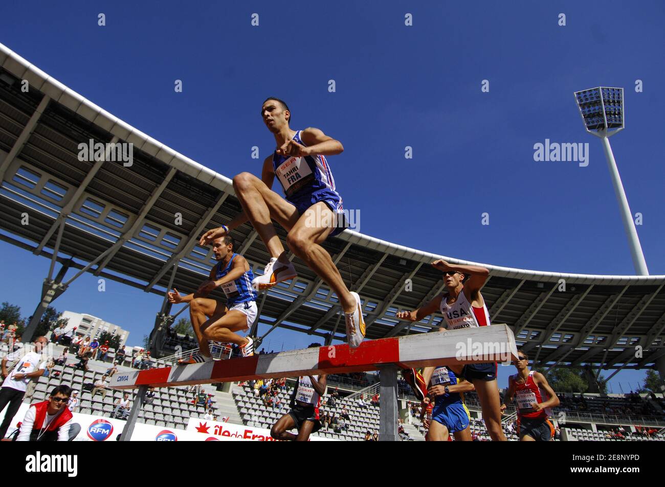 France's Bouabdallah Tahri performes on 3000 meters steeplechase during ...