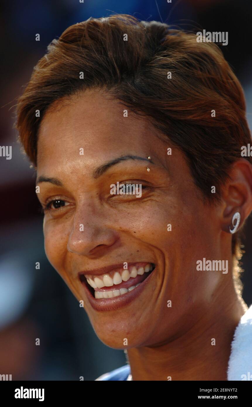 France's Christine Arron competes on women's 100 meters during the ...