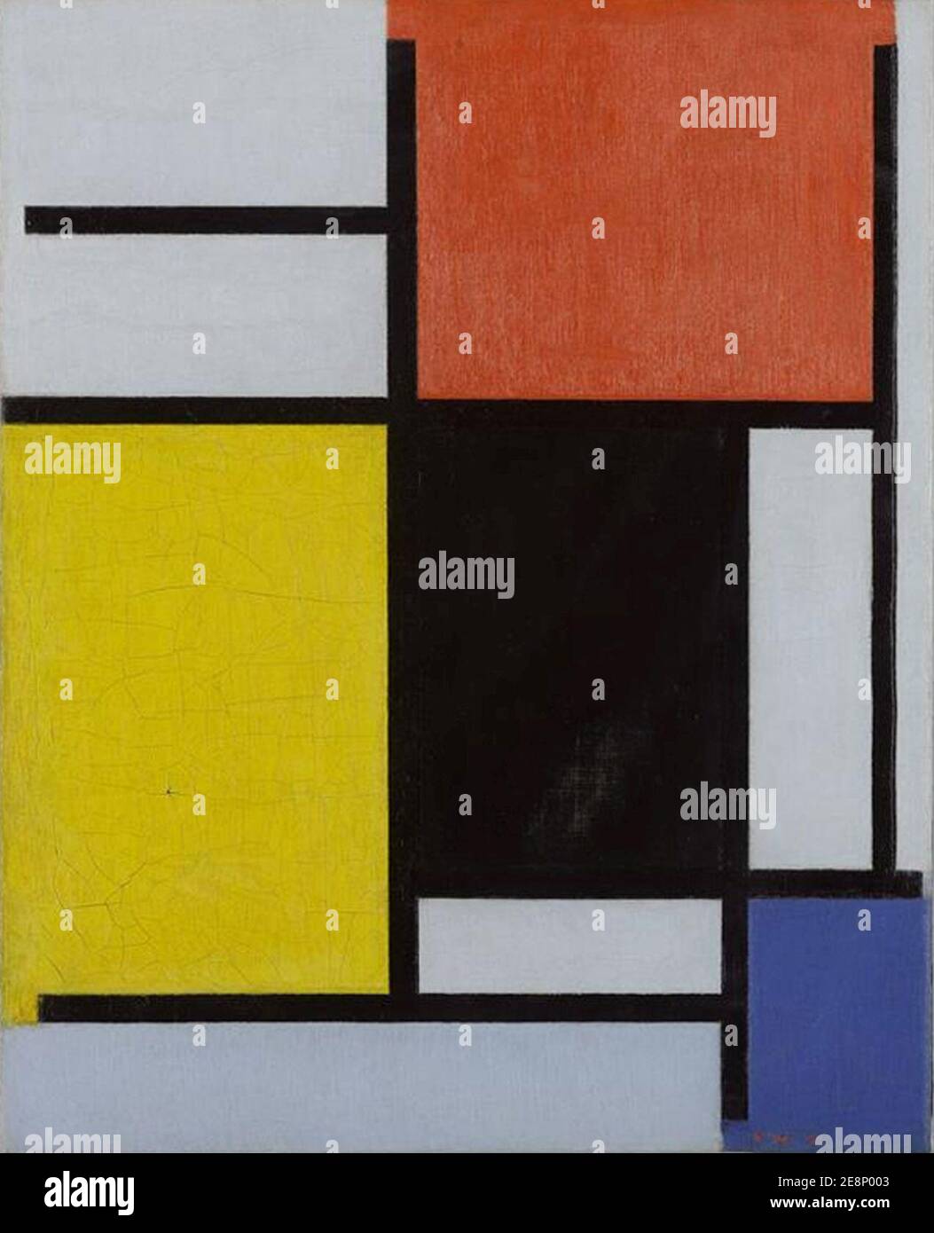 Composition blue yellow piet mondrian hi-res stock photography and ...