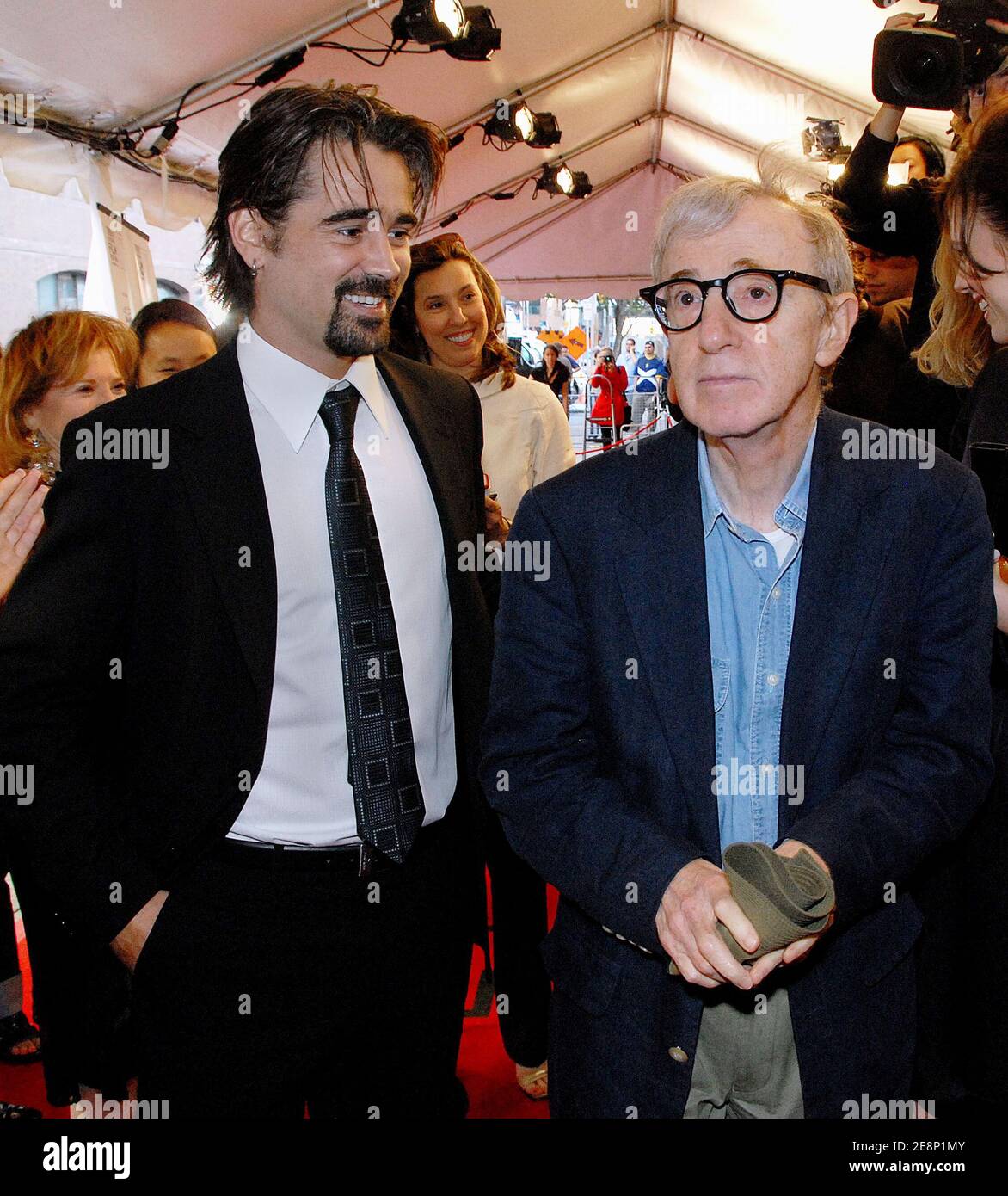 Actor Colin Farrell and Director Woody Allen attend the premiere of ...