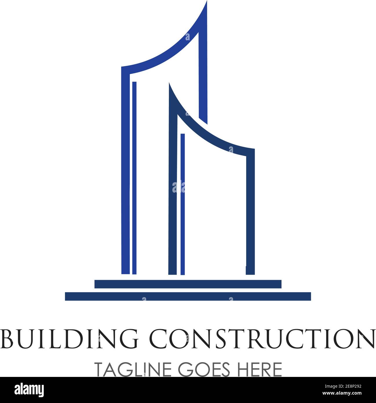 Creative Home Building Concept Logo Design Template Stock Vector Image ...