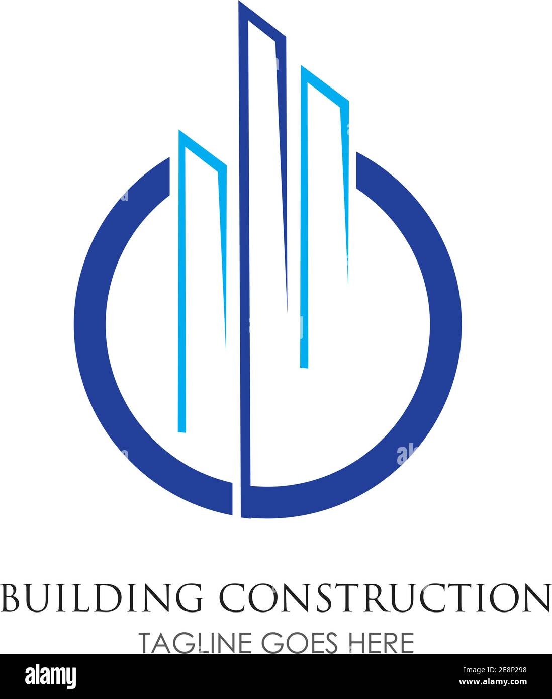 Creative Home Building Concept Logo Design Template Stock Vector Image ...