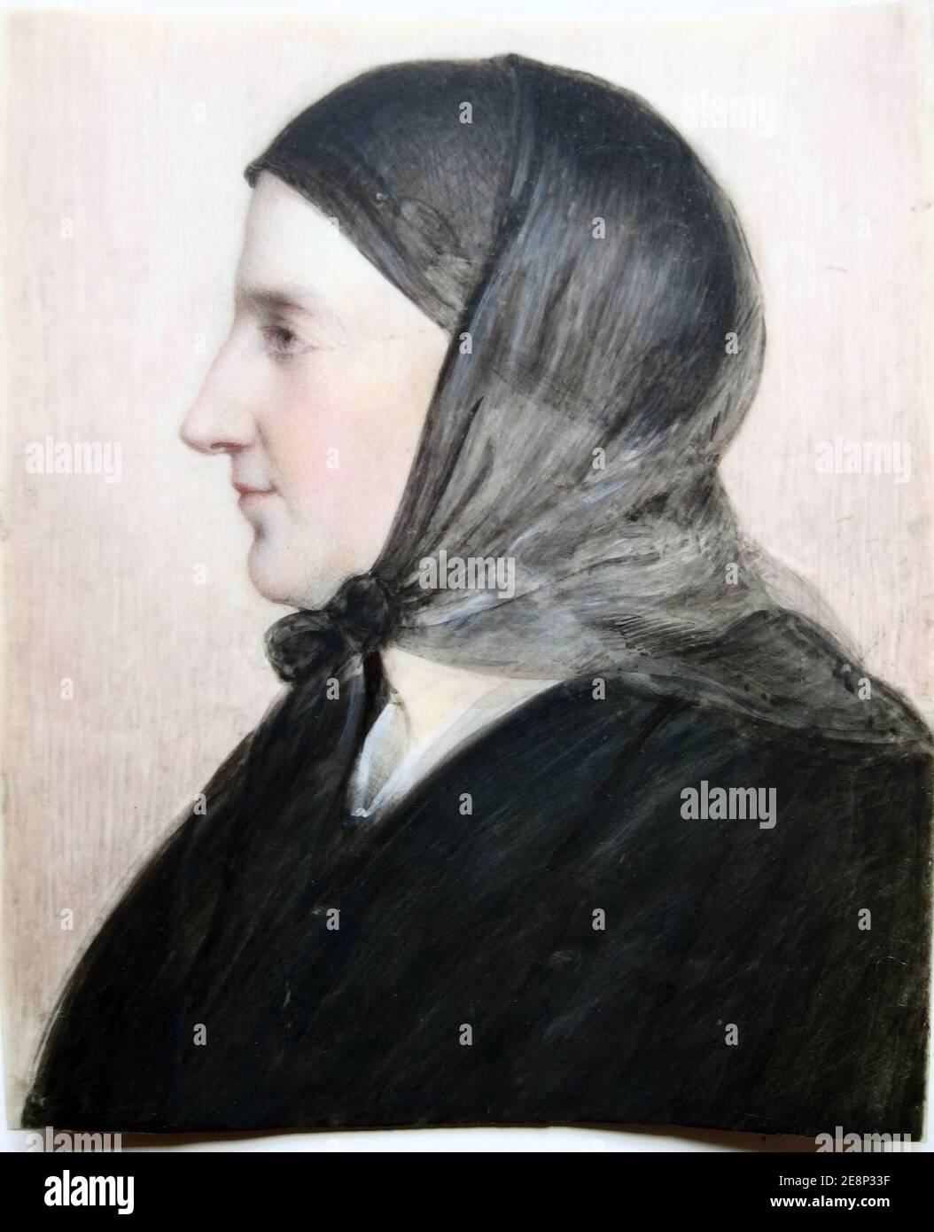 Miniatur Original, August Grahl, Portraet Mrs Waddington, Ivory Stock ...