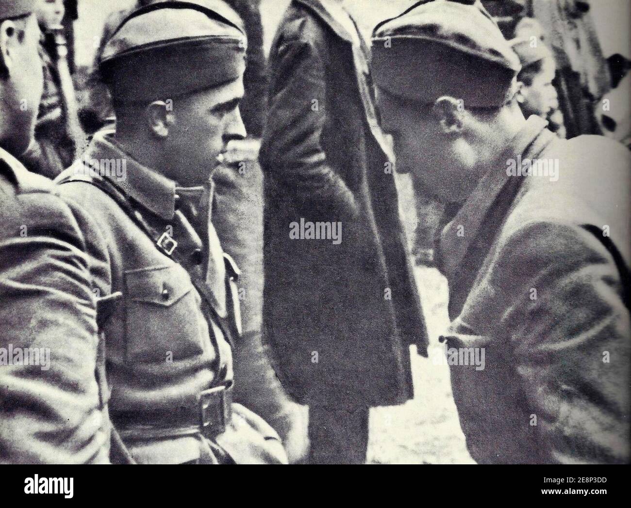 Mile Kilibarda in Mirko Bračič pred napadom na Kočevje 1943 Stock Photo ...